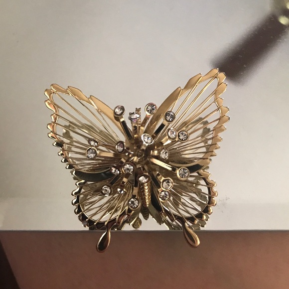 Monet | Jewelry | Vintage Monet Gold Butterfly Brooch | Poshmark